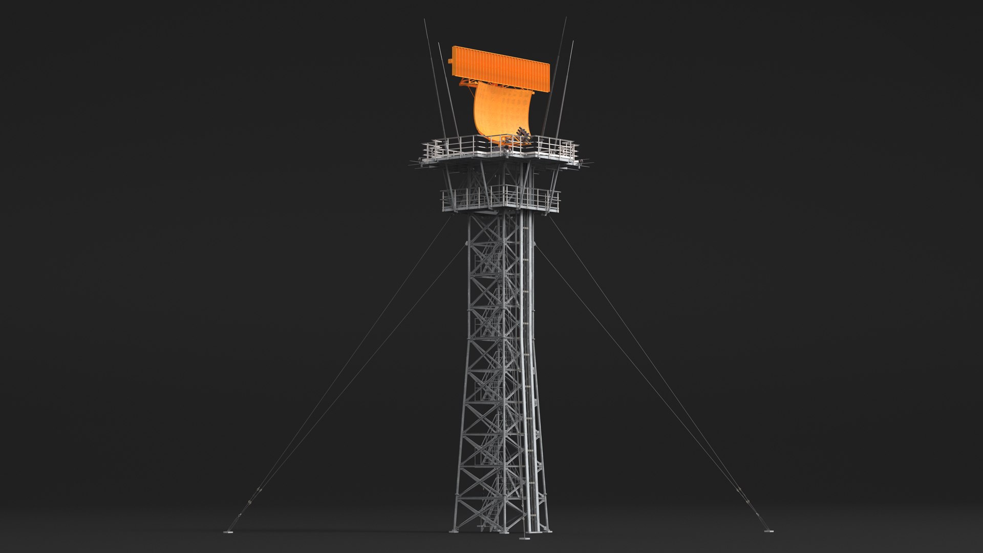 3D Airport Surveillance Radar Model - TurboSquid 2282384