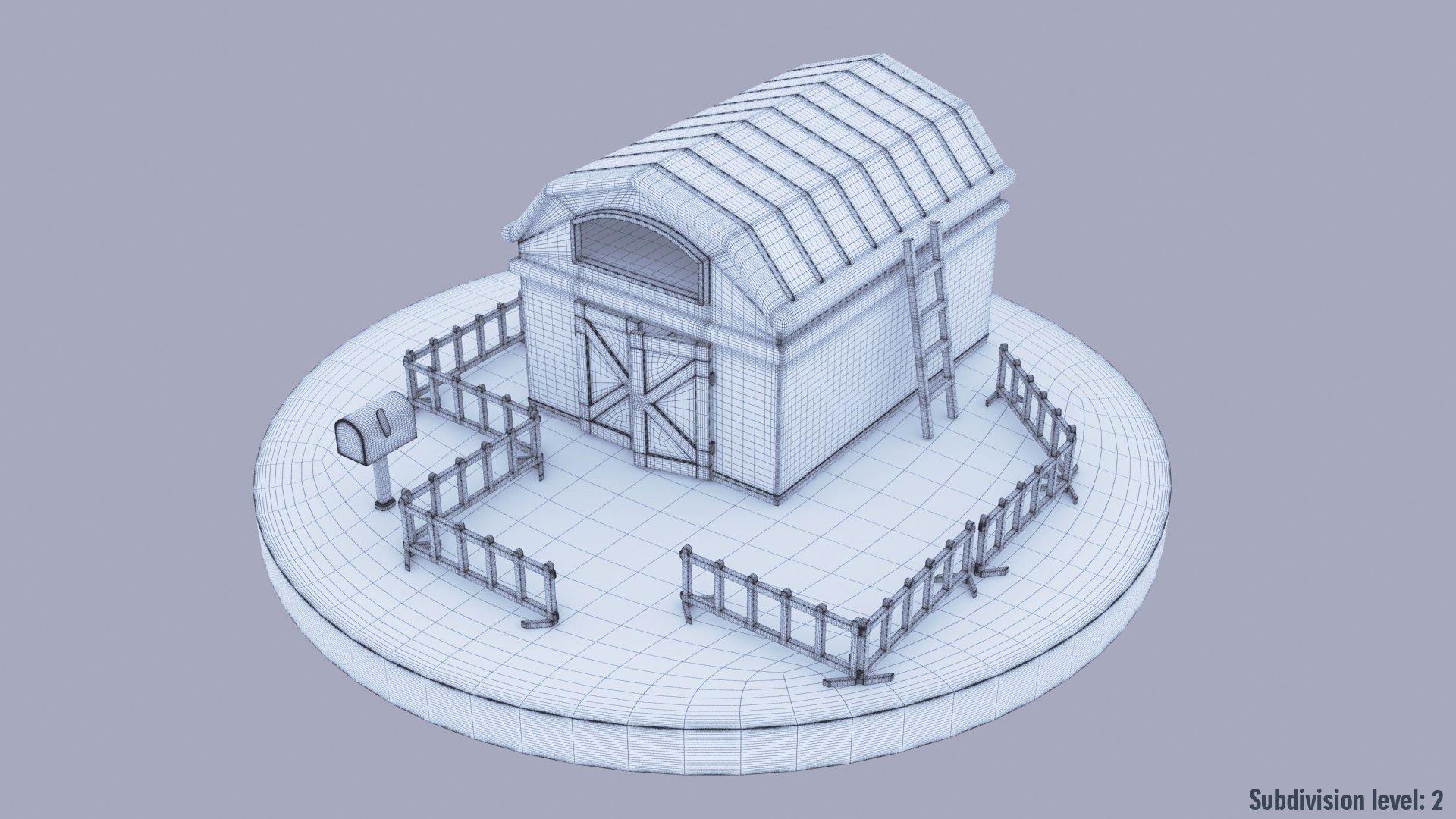 Toy Barn Fence Mailbox 3D Model - TurboSquid 1456967