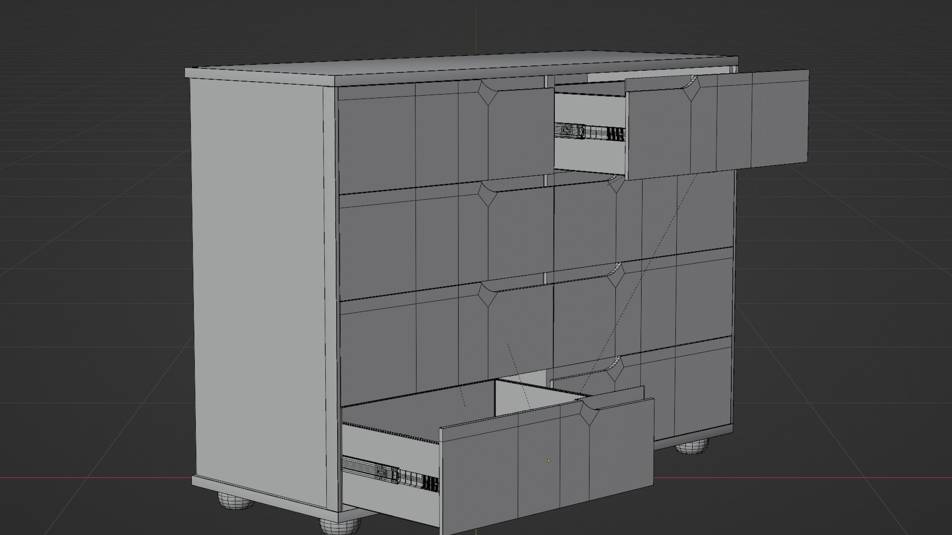 Simple Wooden Drawer 3D Model - TurboSquid 2281260