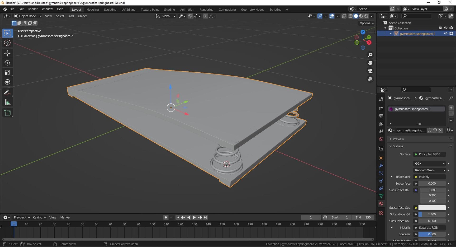 Gymnastics springboard 2 3D - TurboSquid 1923080