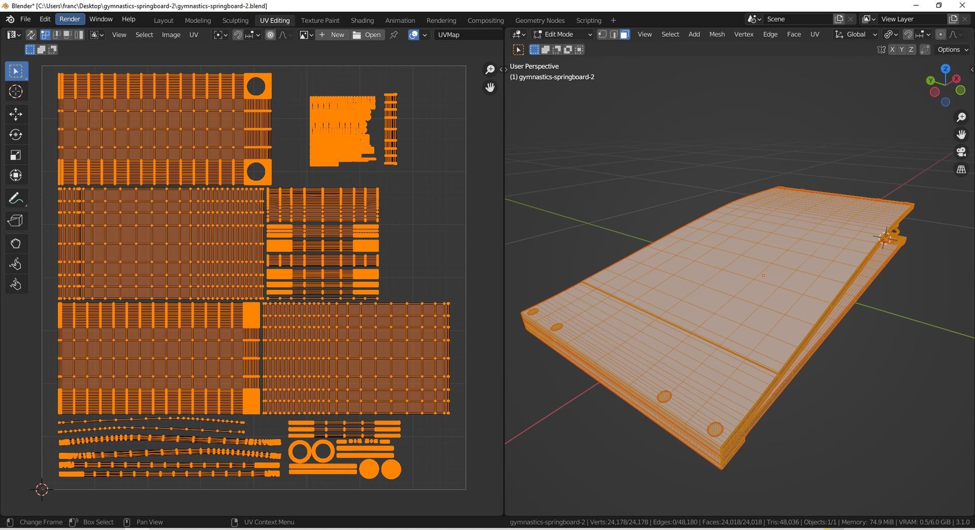 Gymnastics springboard 2 3D - TurboSquid 1923080