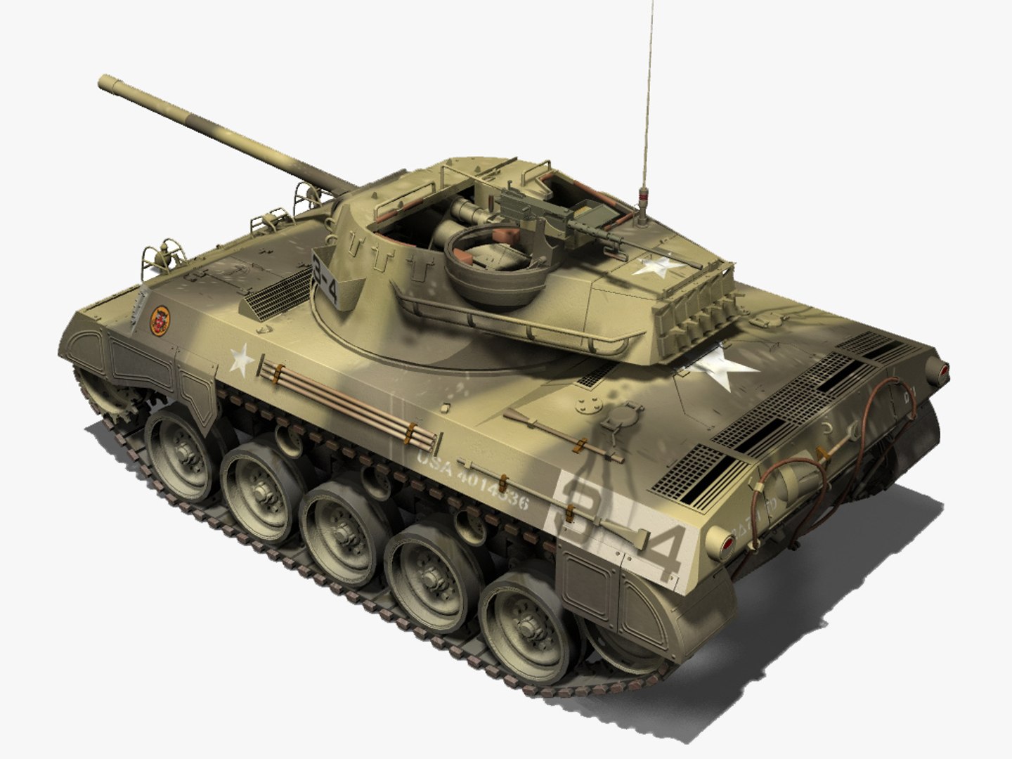3d Model Of Tank Destroyer M18