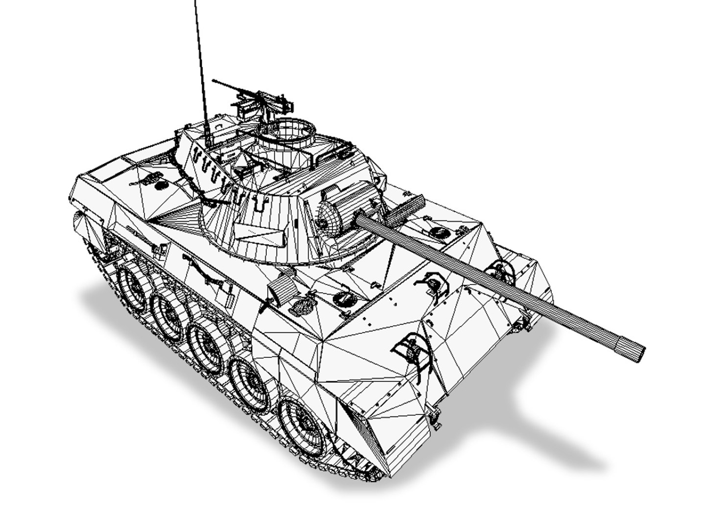 3d Model Of Tank Destroyer M18