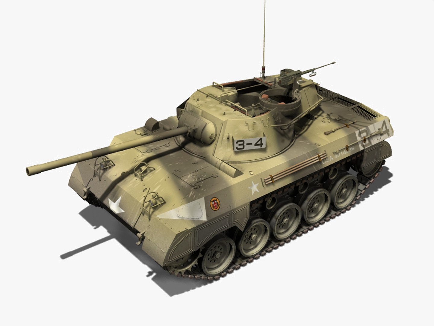 3d Model Of Tank Destroyer M18