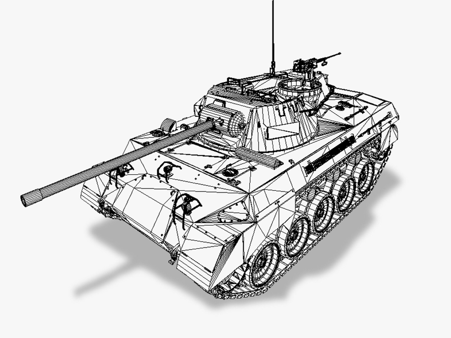 3d Model Of Tank Destroyer M18
