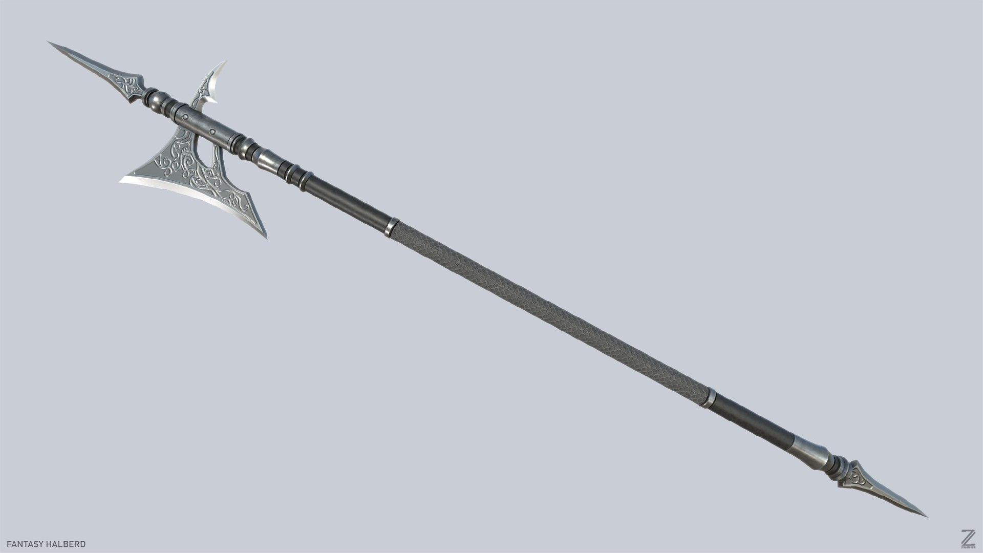 Fantasy Halberd Model - TurboSquid 2420190