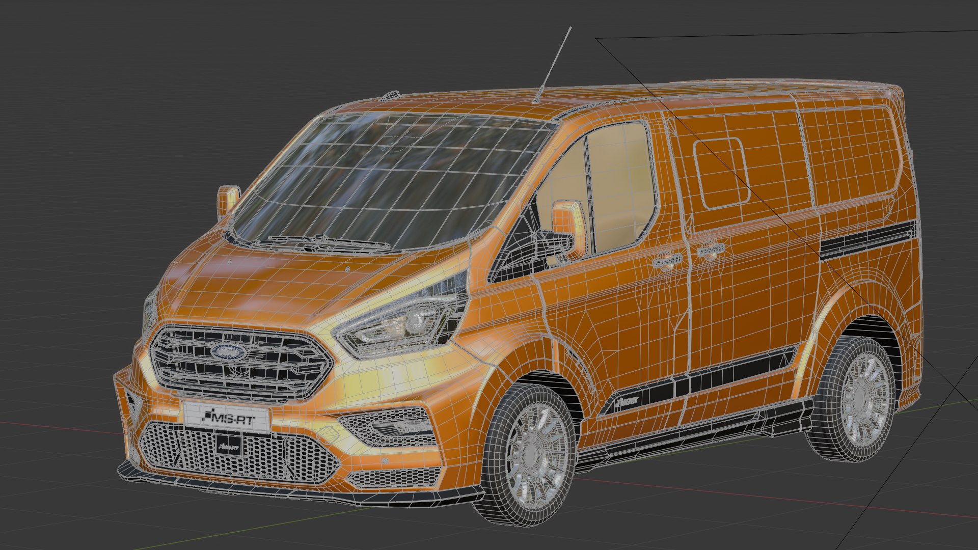 3D Model Ford Transit Custom Msrt - TurboSquid 2357160
