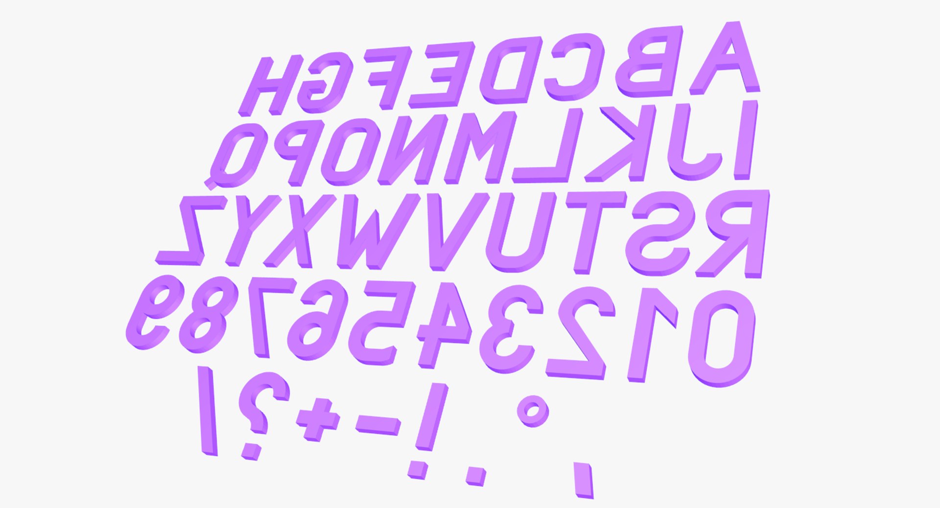 3d Simple Alphabet