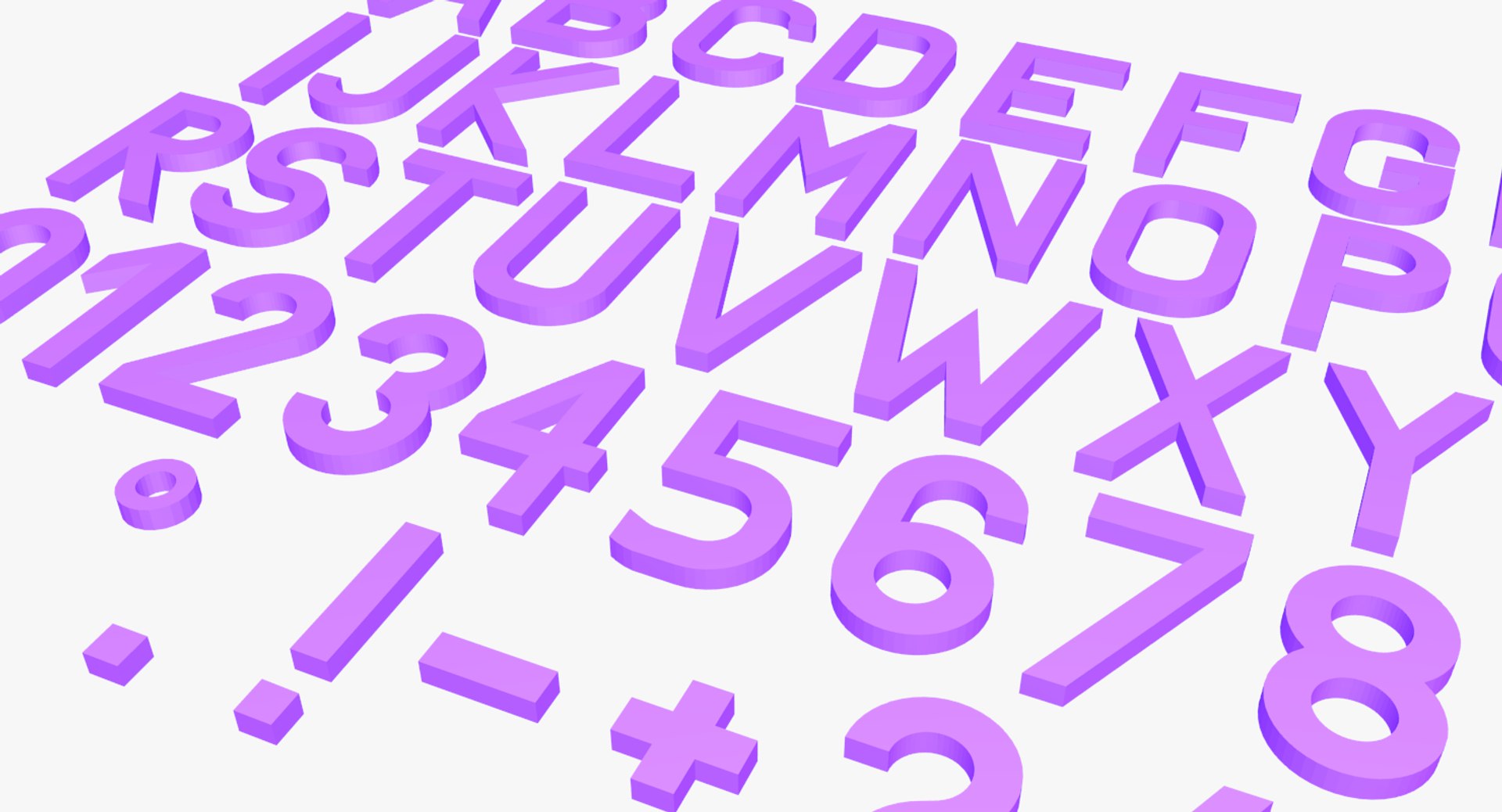 3d Simple Alphabet