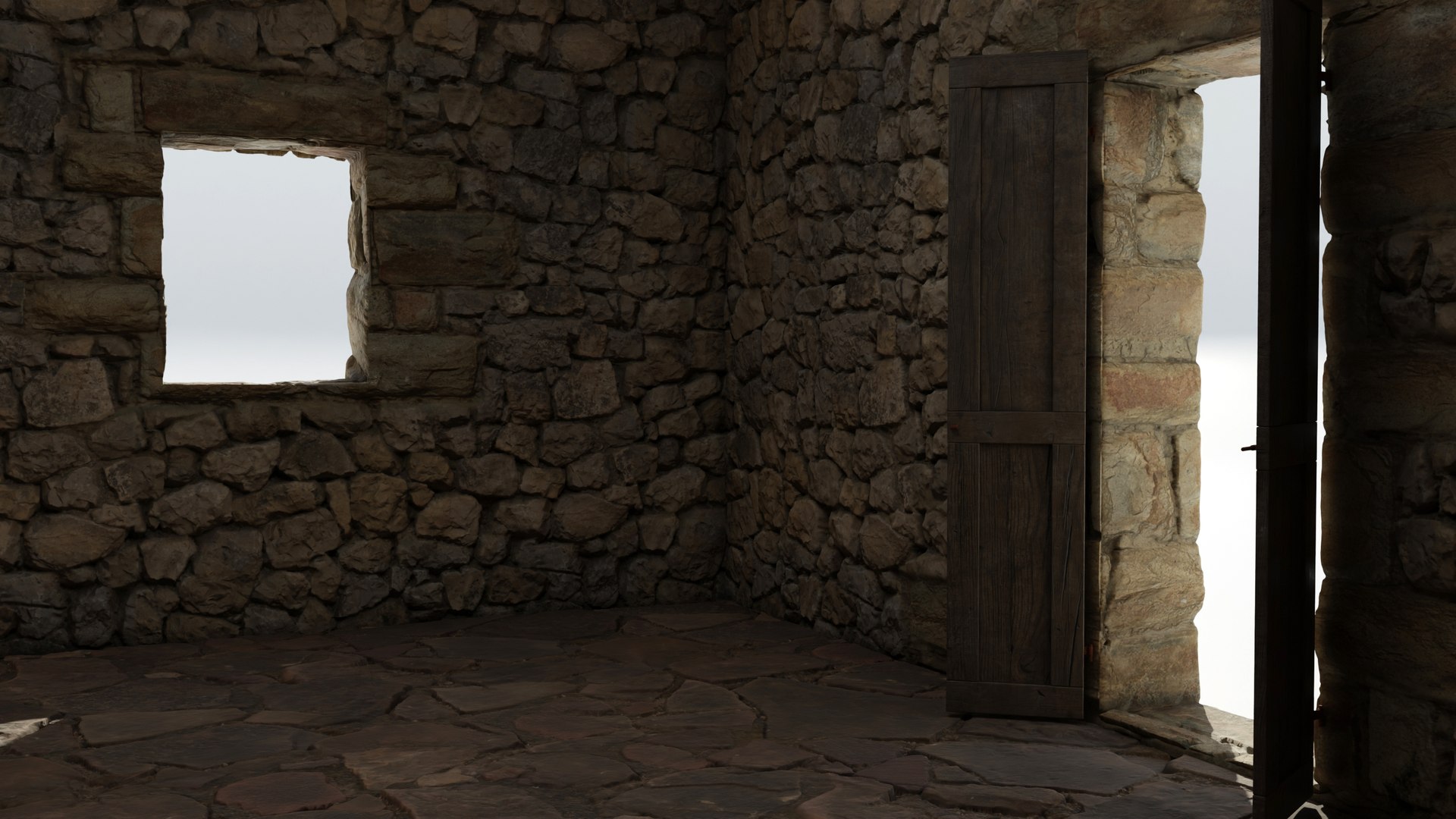 3D Old Italian Stone Shed Model - TurboSquid 2212353