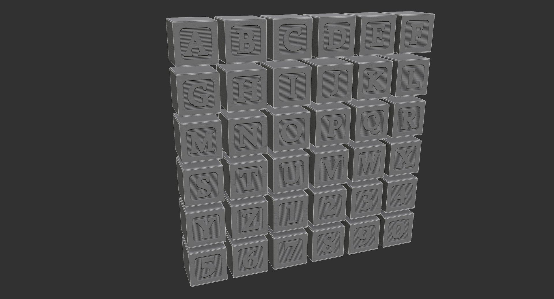 Old Alphabet Blocks 3D Model - TurboSquid 1182865