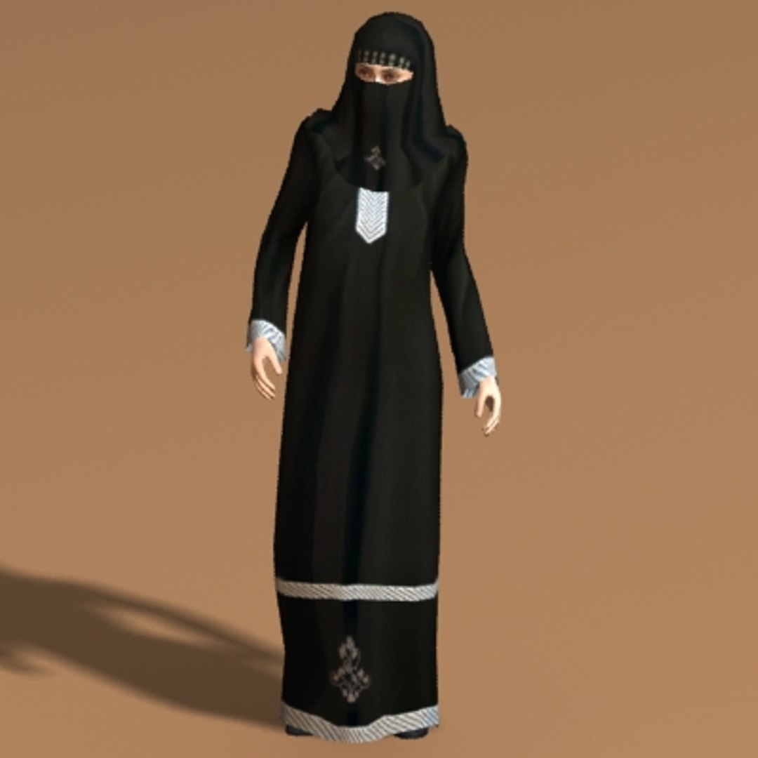 3d arab woman character rigged