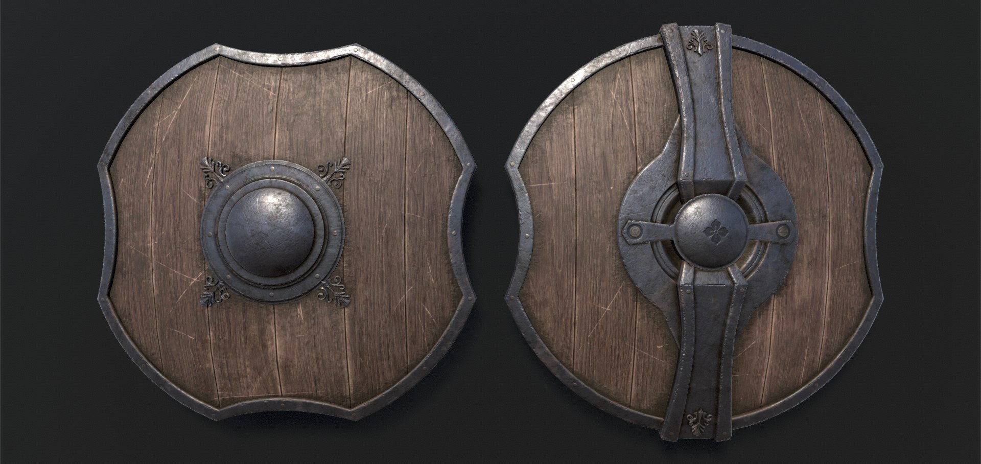 3D shields ready - TurboSquid 1355444