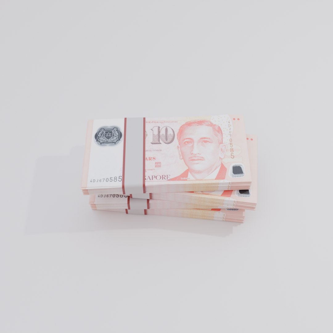 10 Singapore Dollar Currency Model - TurboSquid 2417025