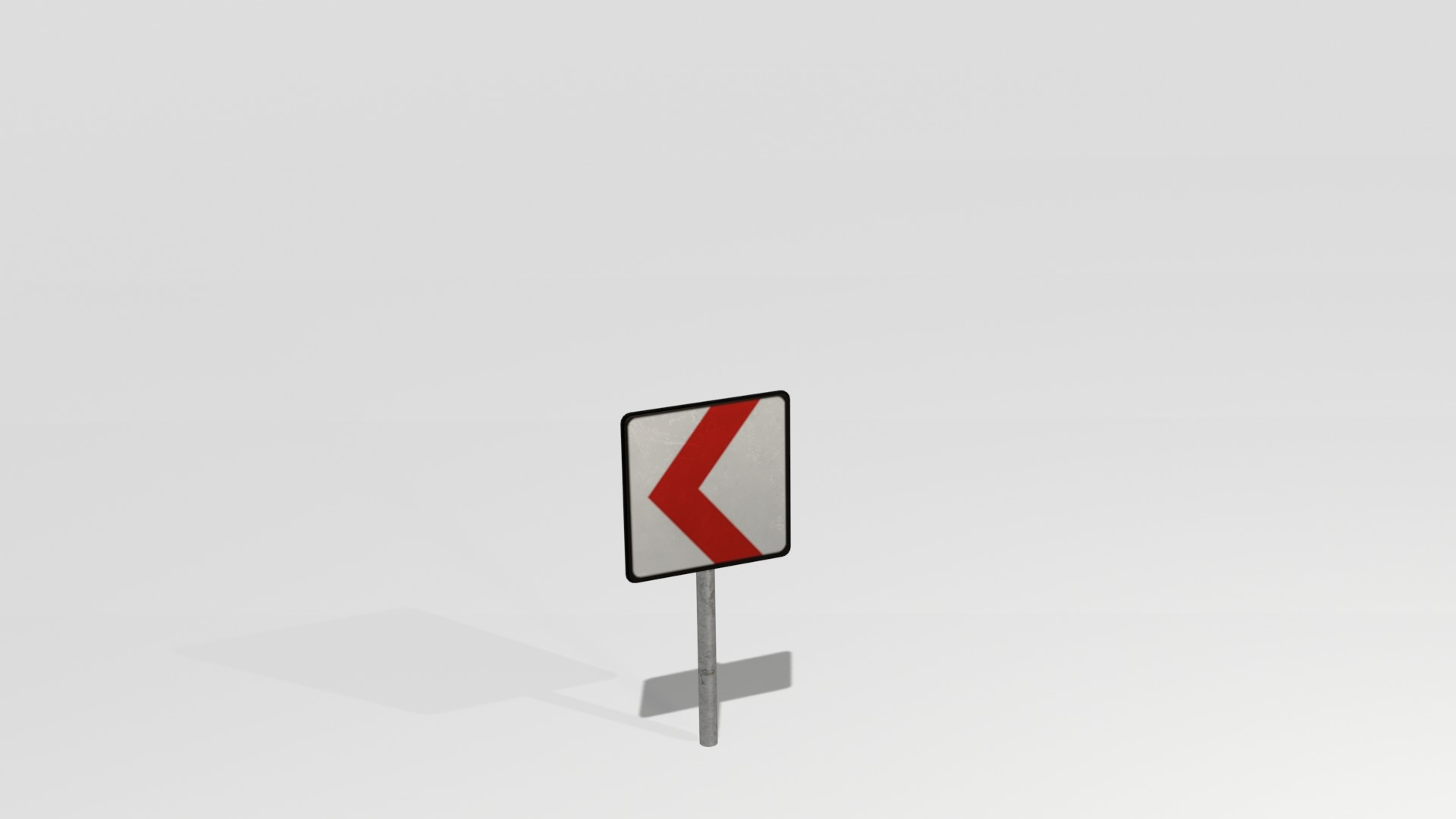 3D Traffic Sign Left Arrow Model - TurboSquid 2143869