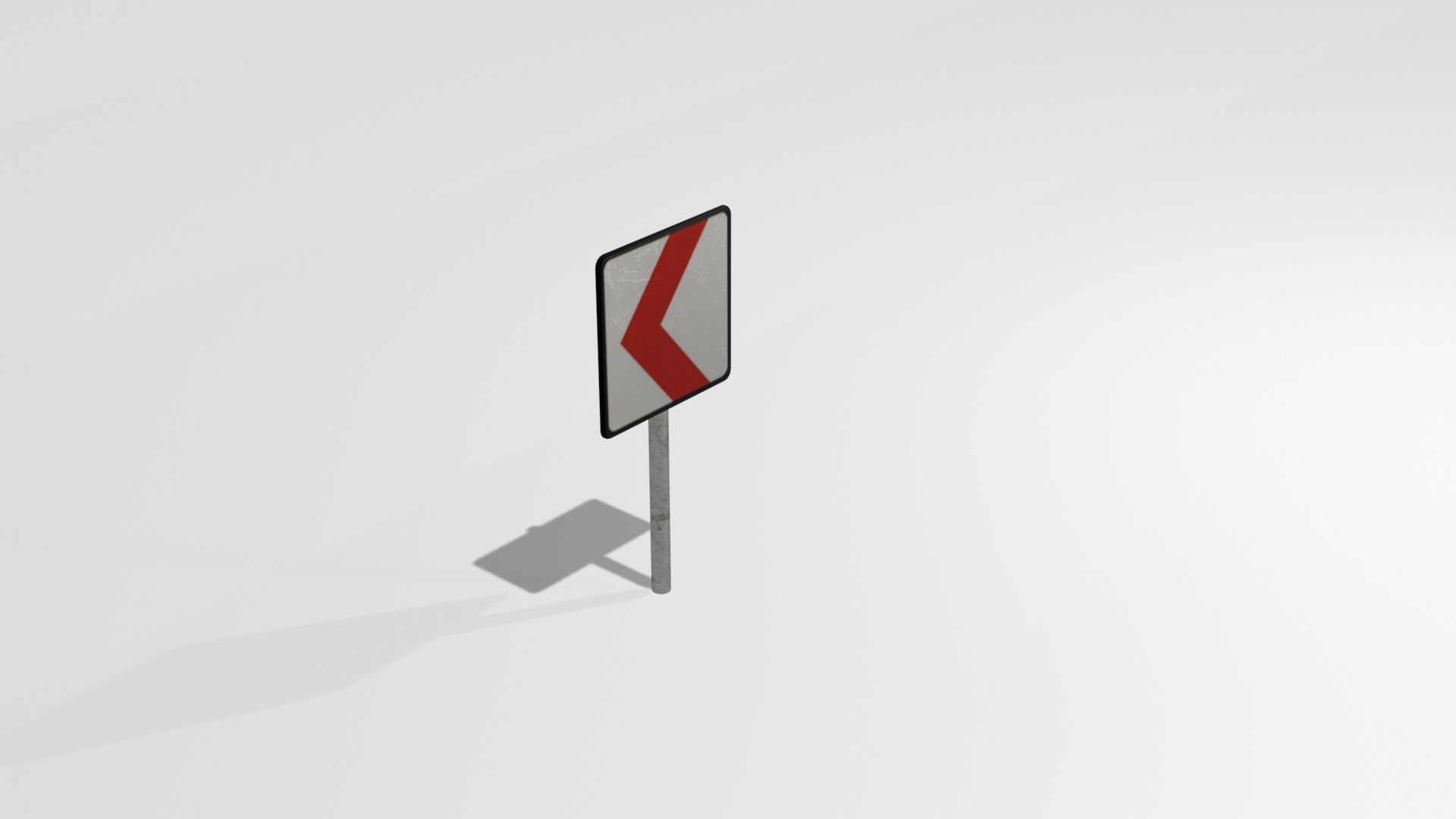 3D Traffic Sign Left Arrow Model - TurboSquid 2143869