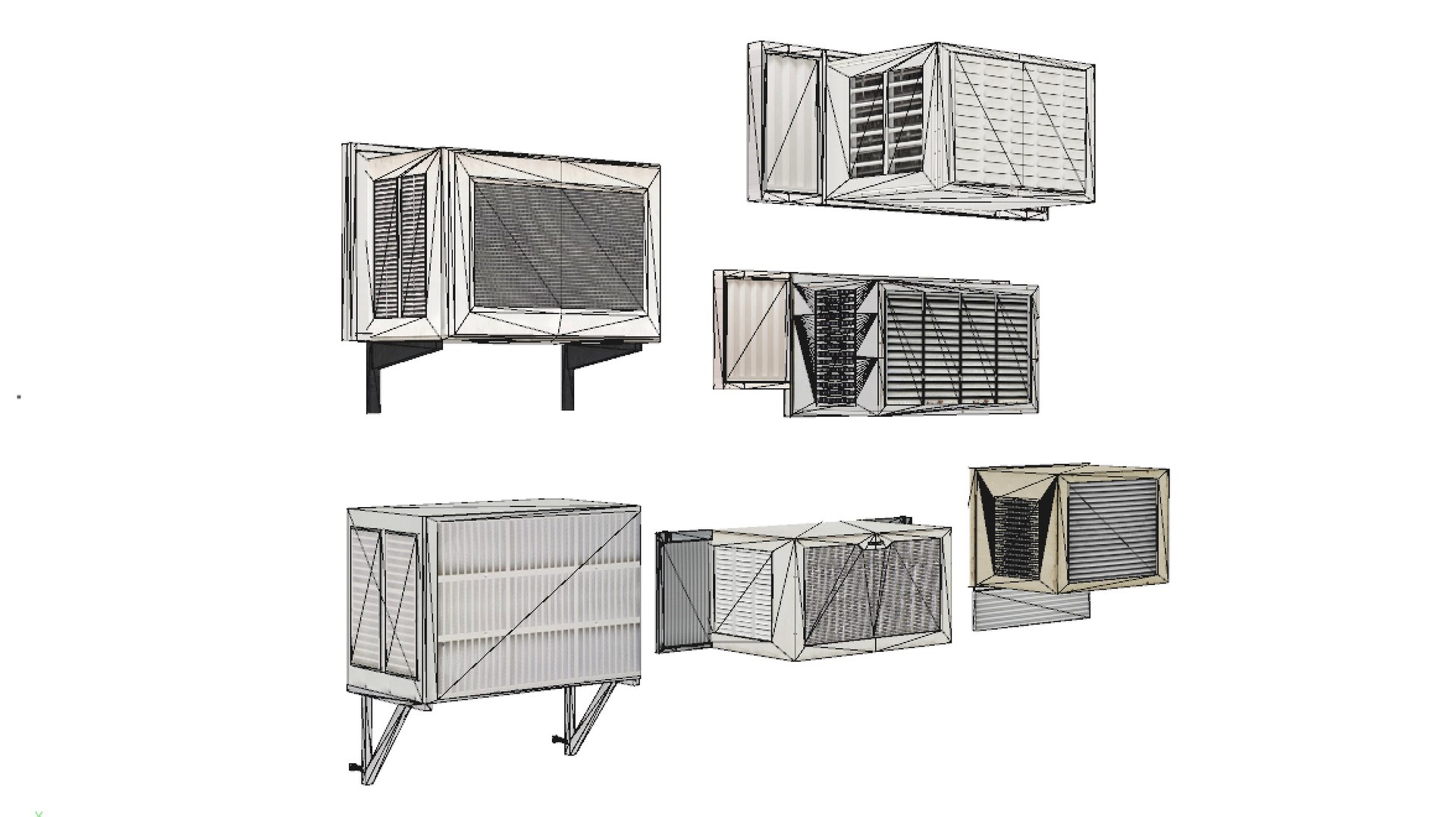 3D 25 Air Conditioner Outdoor Units - TurboSquid 2147375