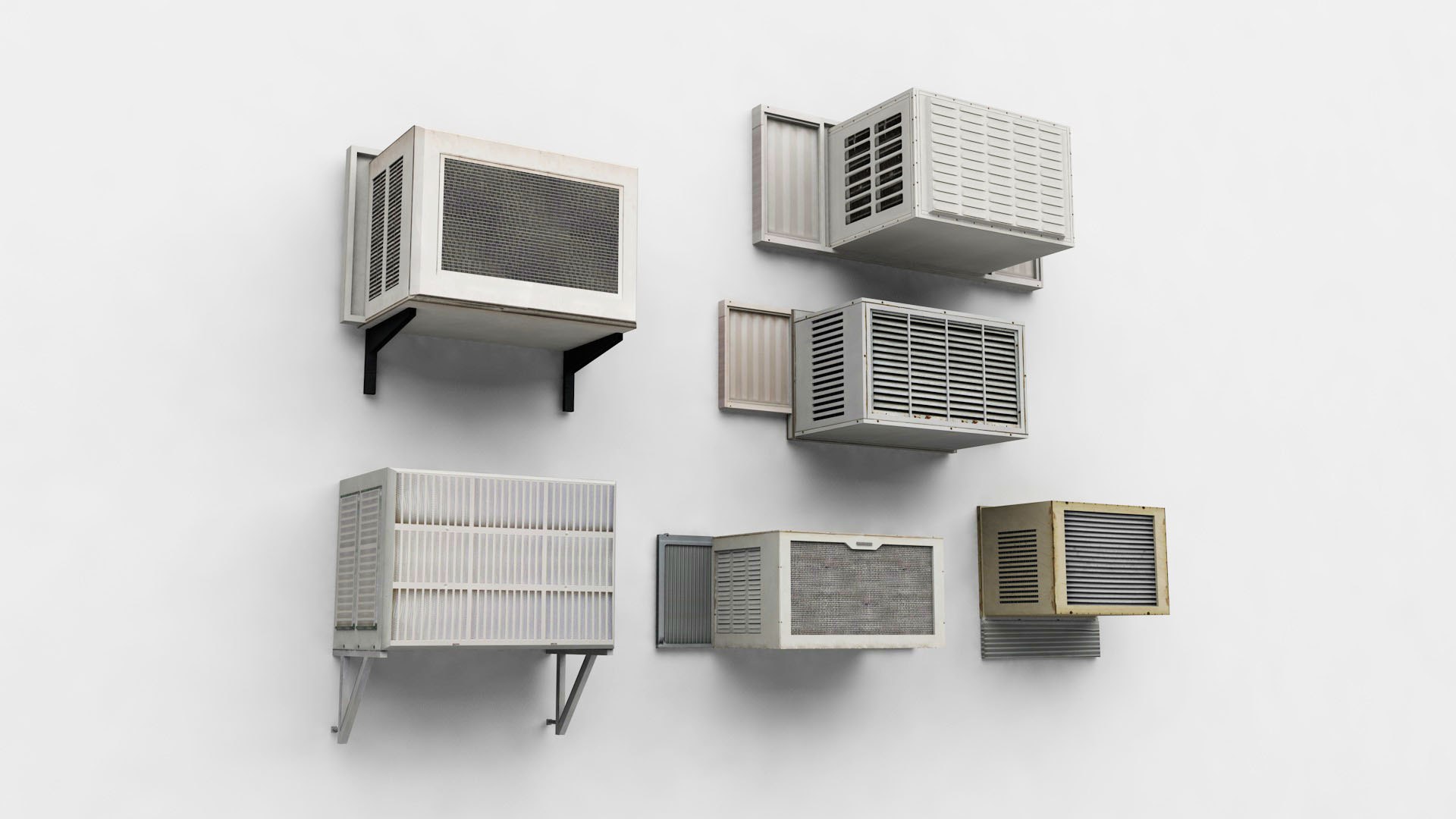 3D 25 Air Conditioner Outdoor Units - TurboSquid 2147375