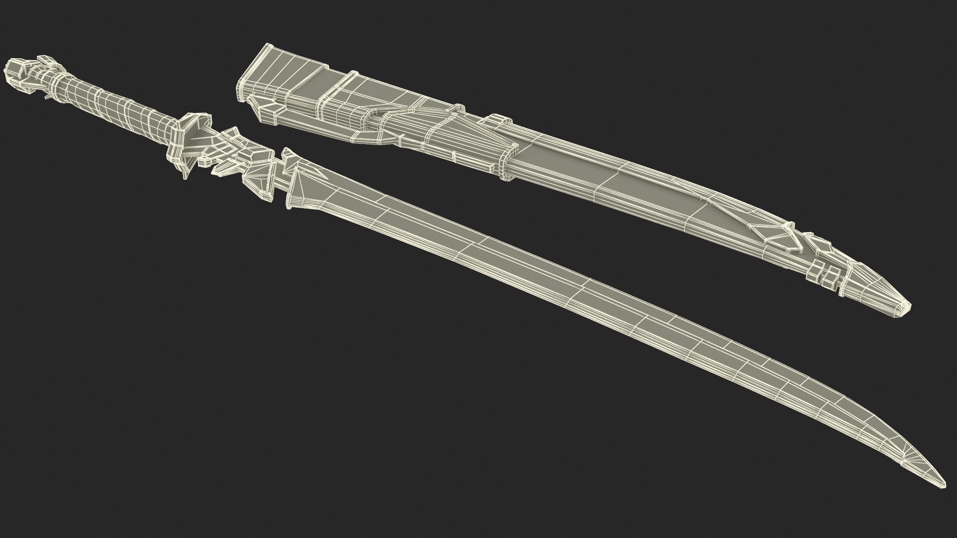 Red Futuristic Sword 3D model - TurboSquid 2161821