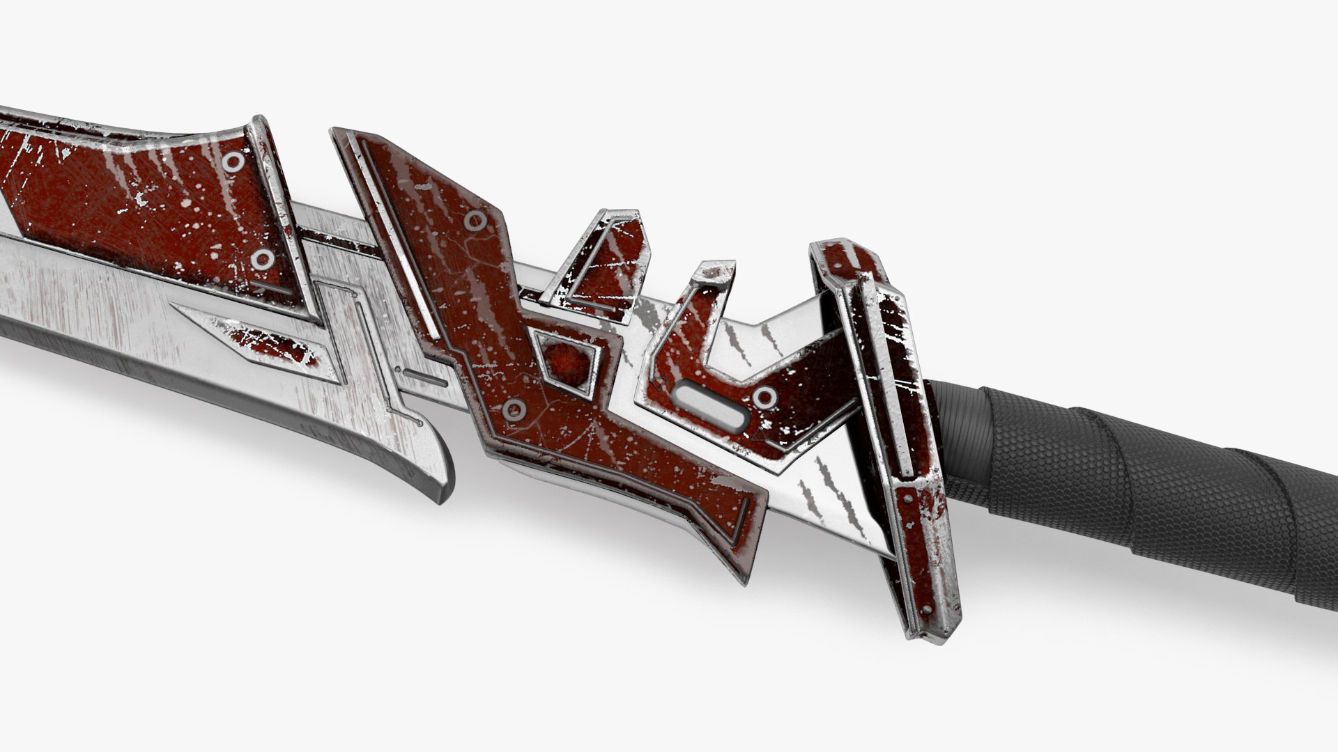 Red Futuristic Sword 3D Model - TurboSquid 2161821