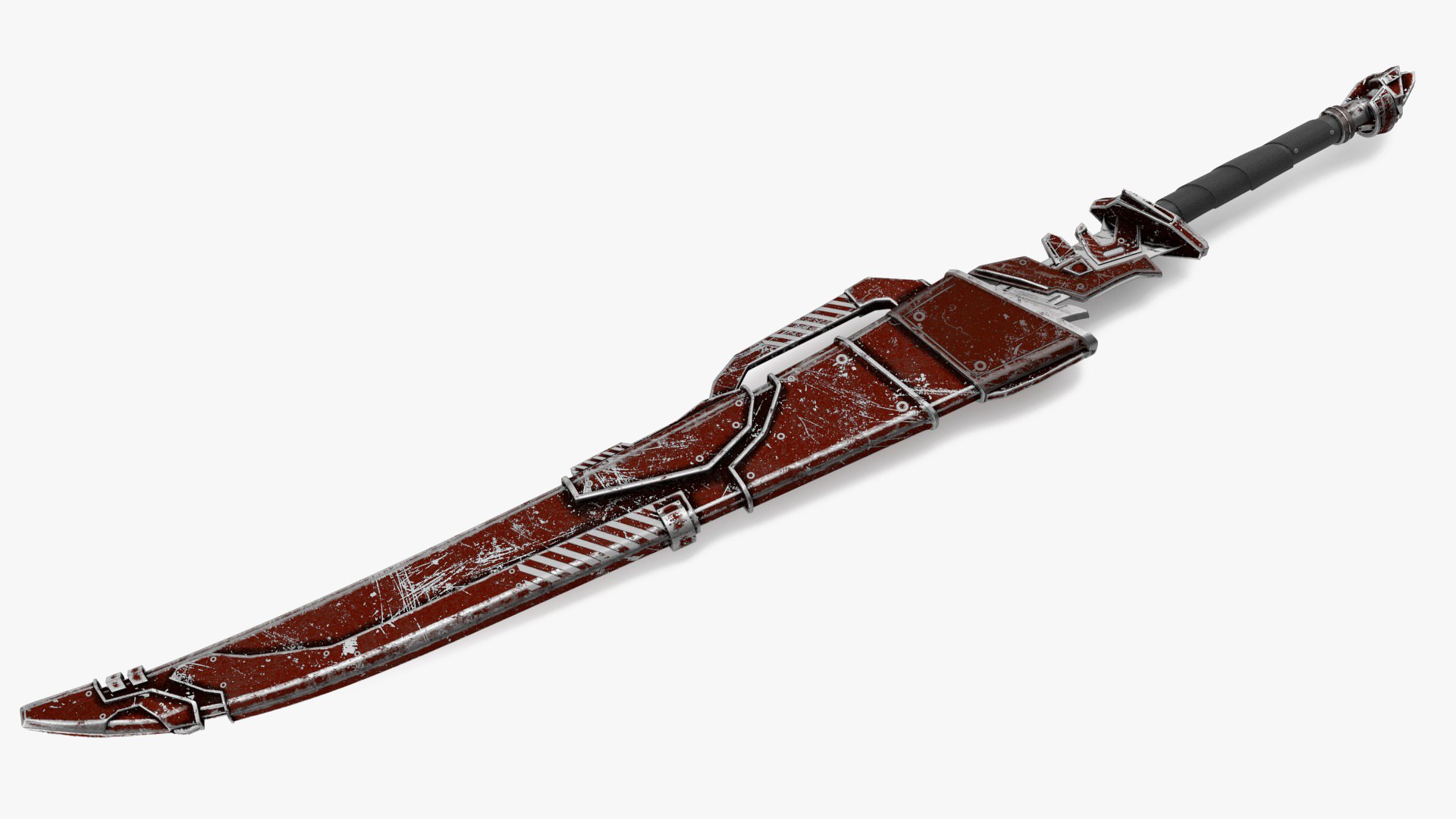 Red Futuristic Sword 3D Model - TurboSquid 2161821