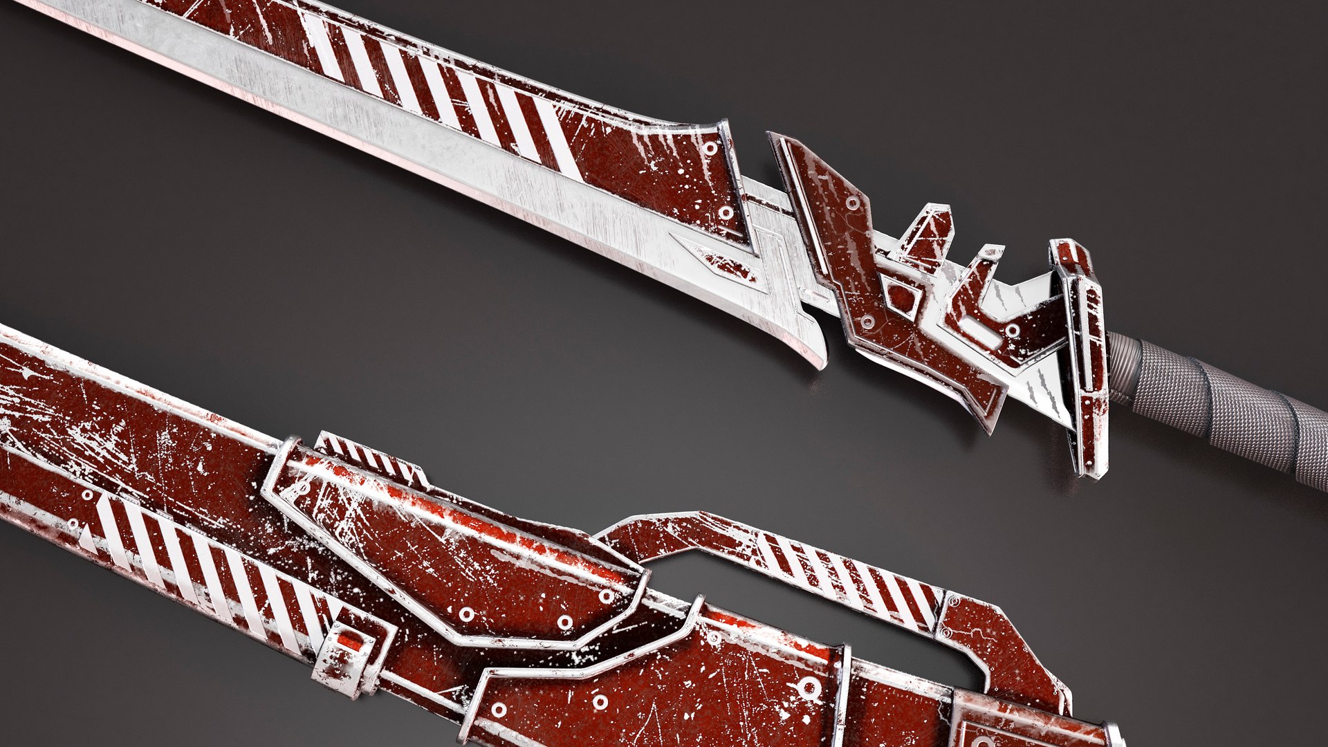 Red Futuristic Sword 3D Model - TurboSquid 2161821