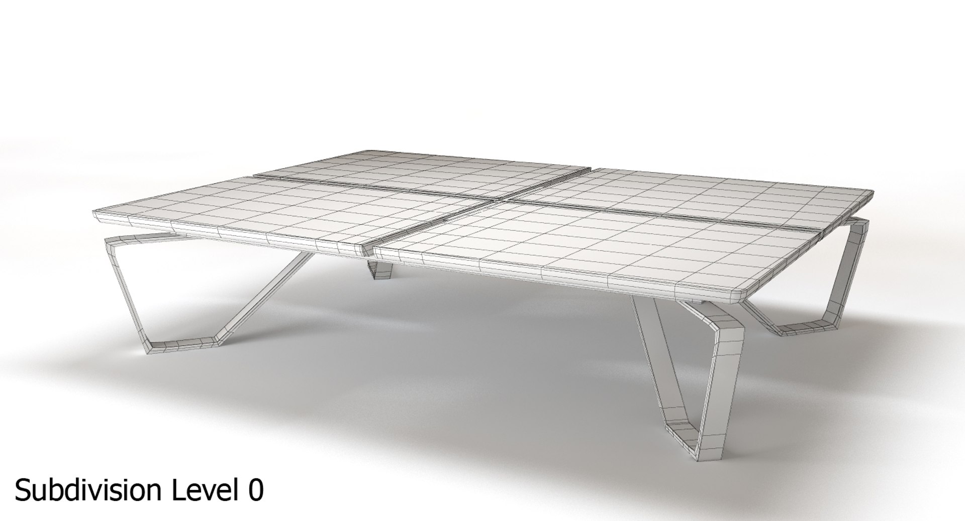3D Cocktail Table Rectangular Meduse Model - TurboSquid 1161042