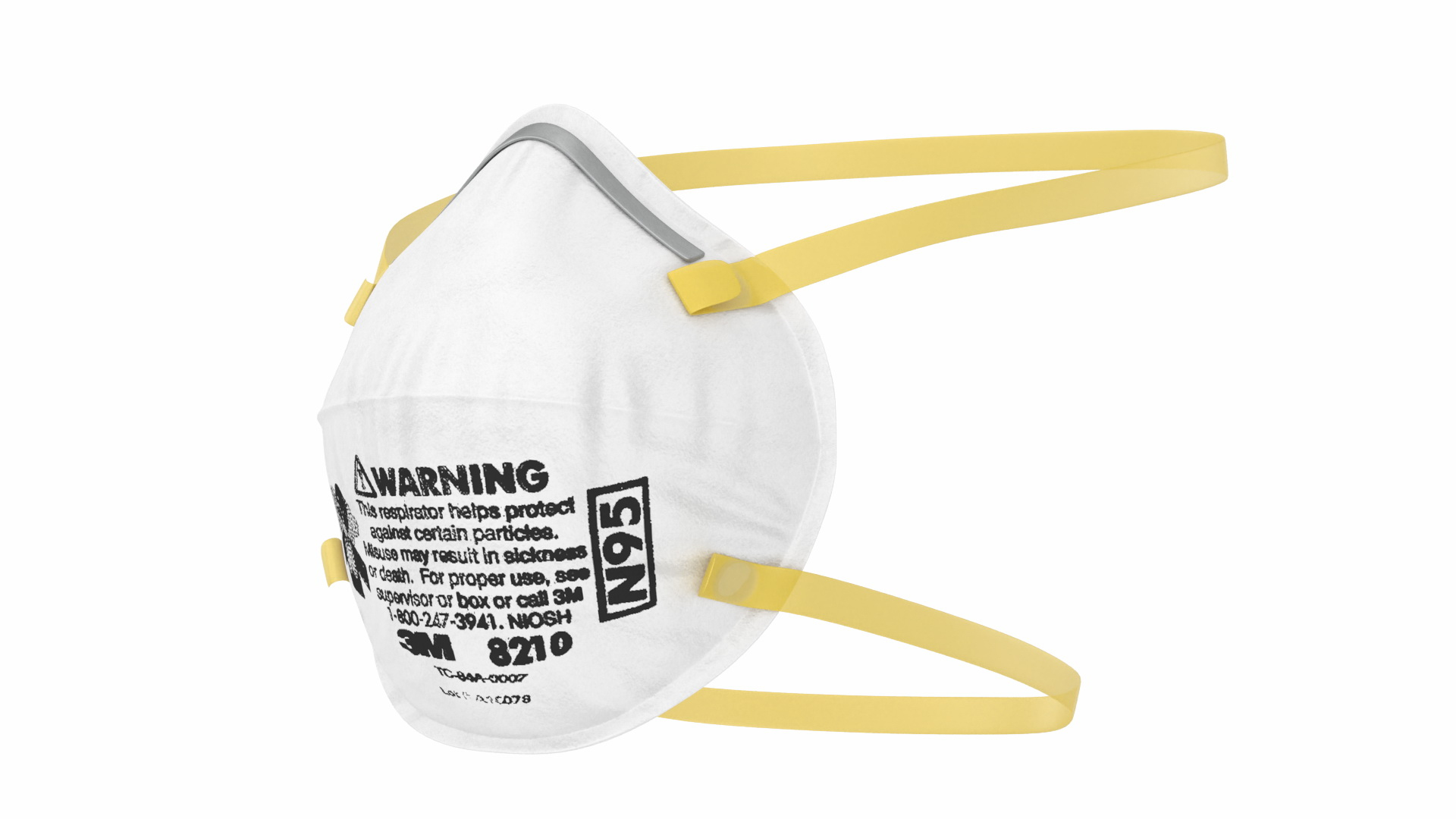 Respirator 3m 8210 N95 3D Model - TurboSquid 1705069