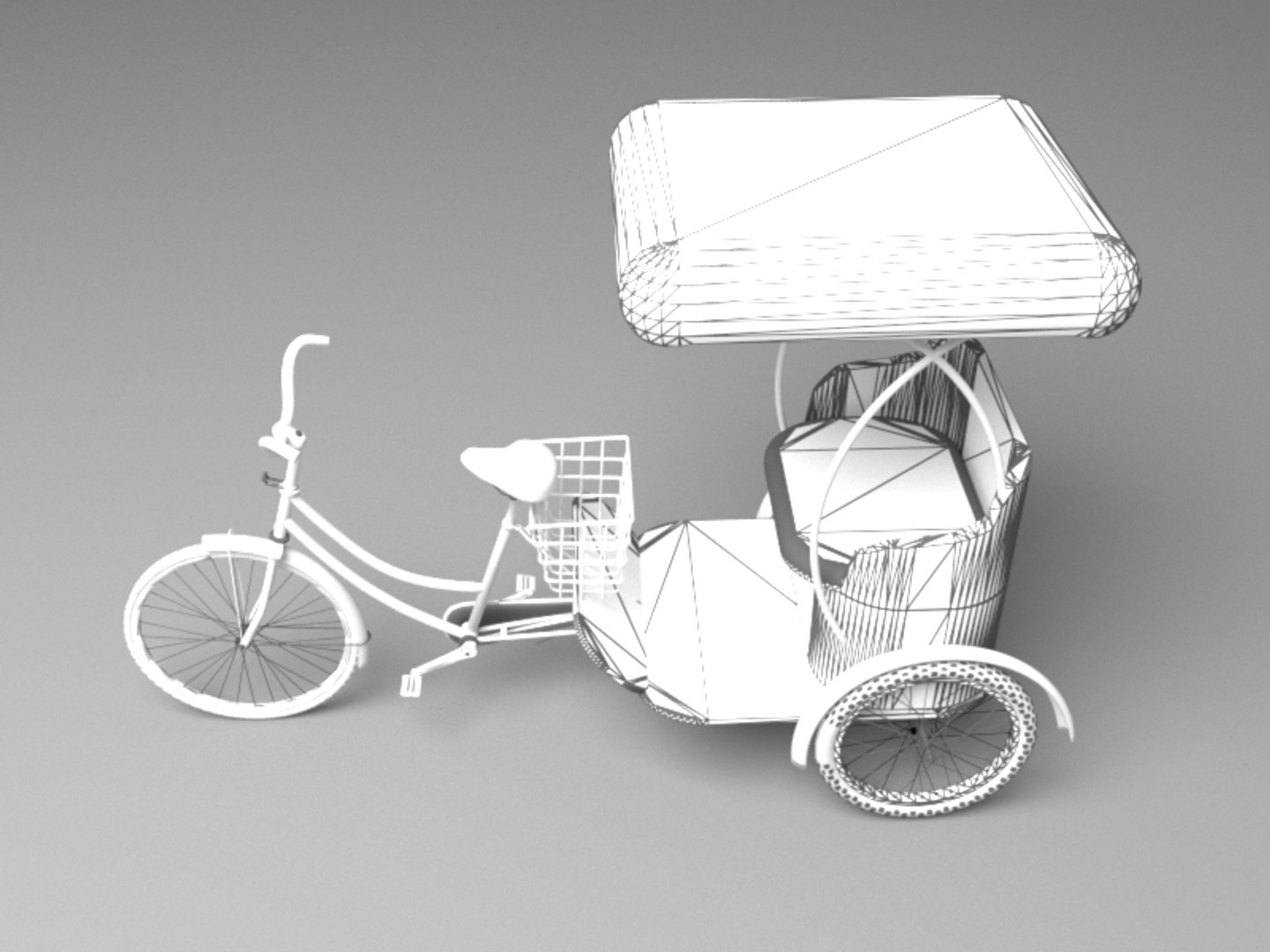 3D bike rickshaw 2 - TurboSquid 1488857