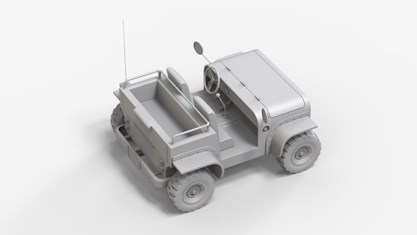 3D cartoon jeep cab car model - TurboSquid 1552307