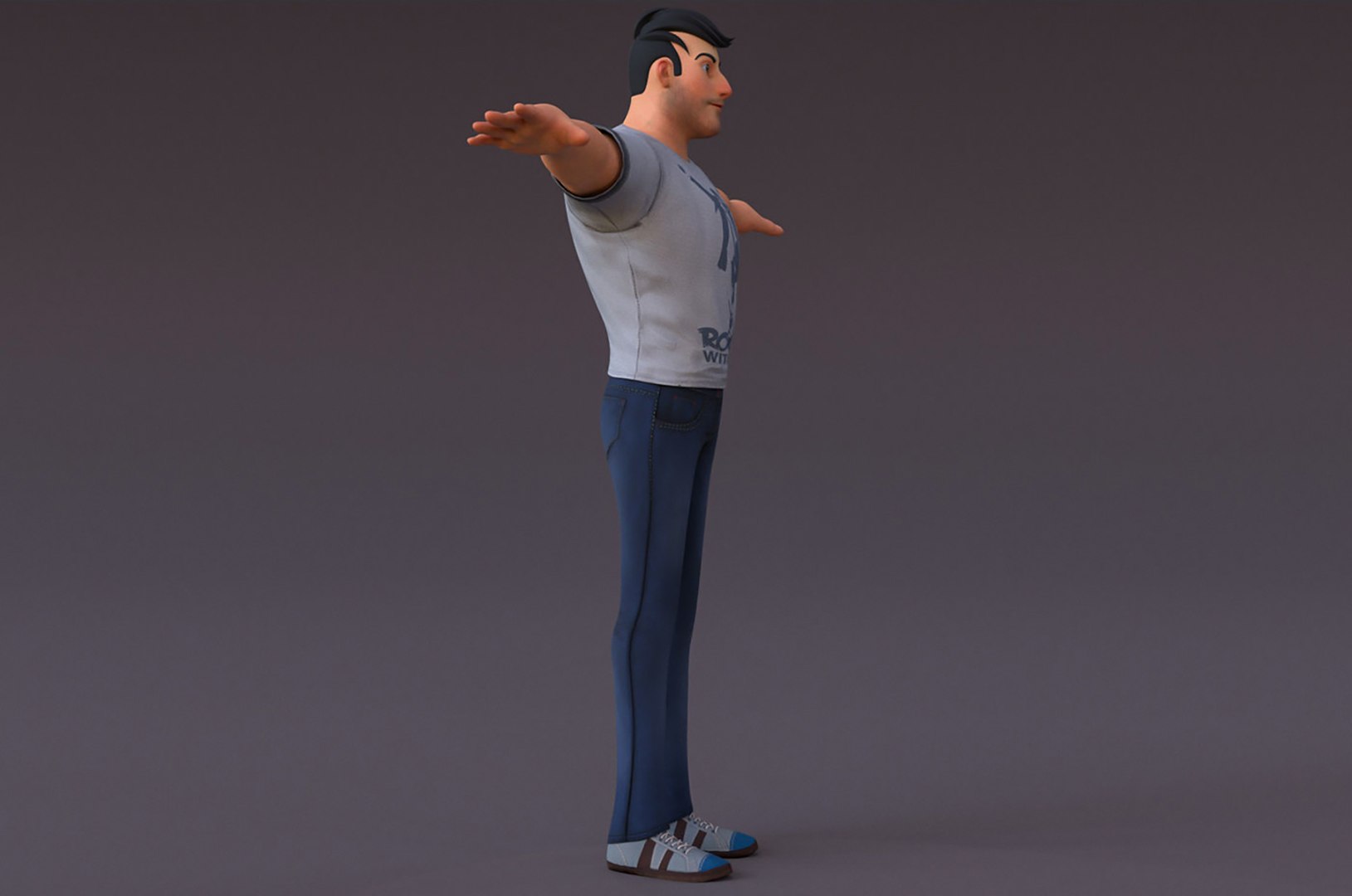 3D Cartoon David Man MAYA Model With Binding - TurboSquid 2040780