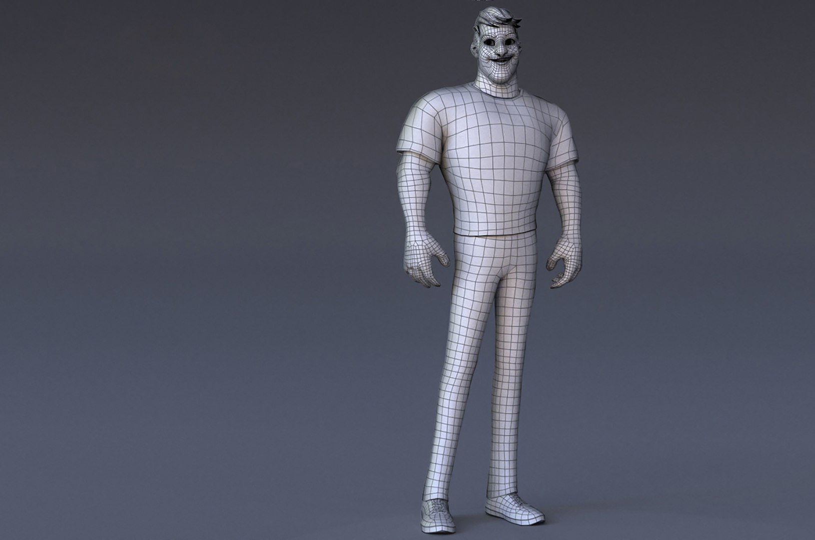 3D Cartoon David Man MAYA Model With Binding - TurboSquid 2040780