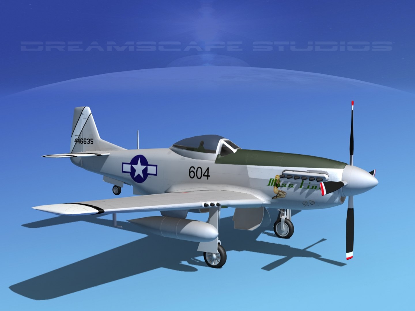 Mustang Cockpit P-51d 3d 3ds