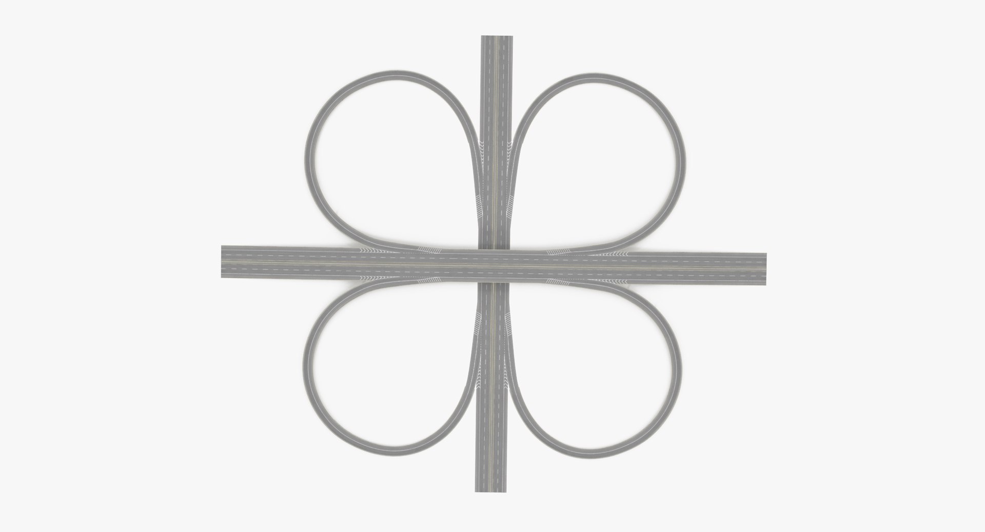 3D model cloverleaf highways - TurboSquid 1358350