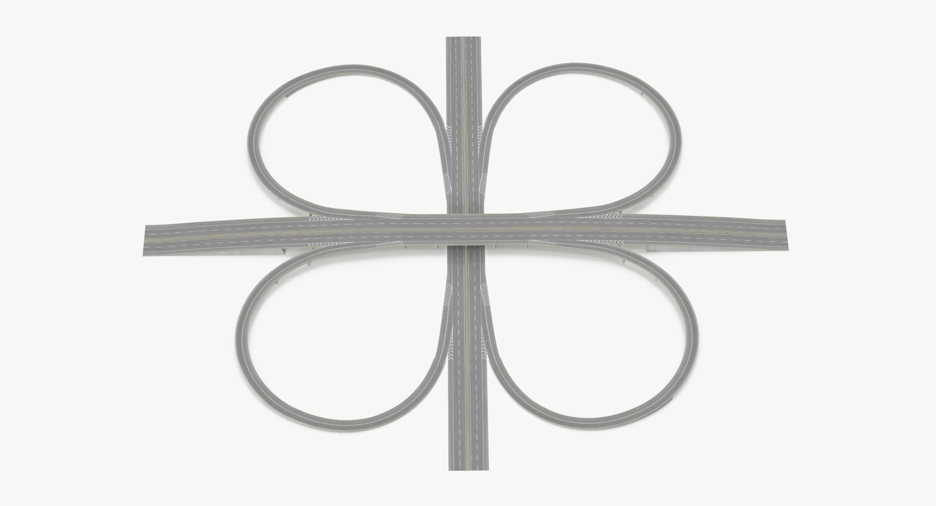 3D model cloverleaf highways - TurboSquid 1358350