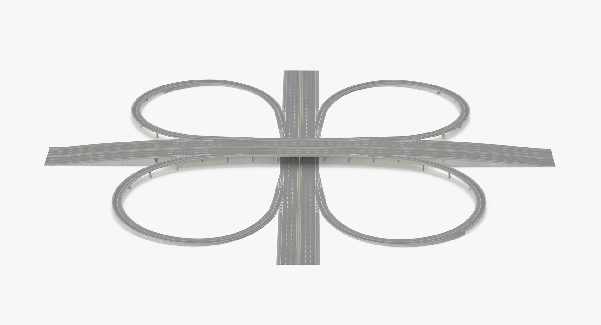 3D model cloverleaf highways - TurboSquid 1358350