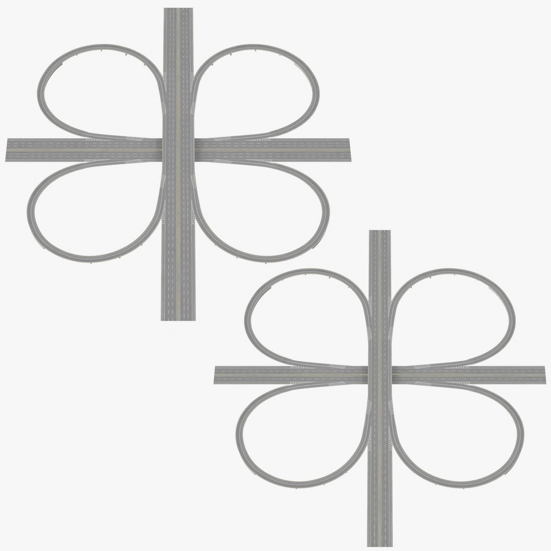 3D model cloverleaf highways - TurboSquid 1358350