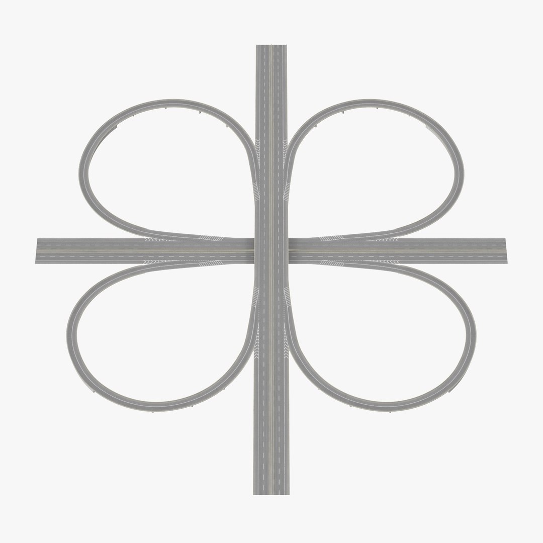 3D model cloverleaf highways - TurboSquid 1358350