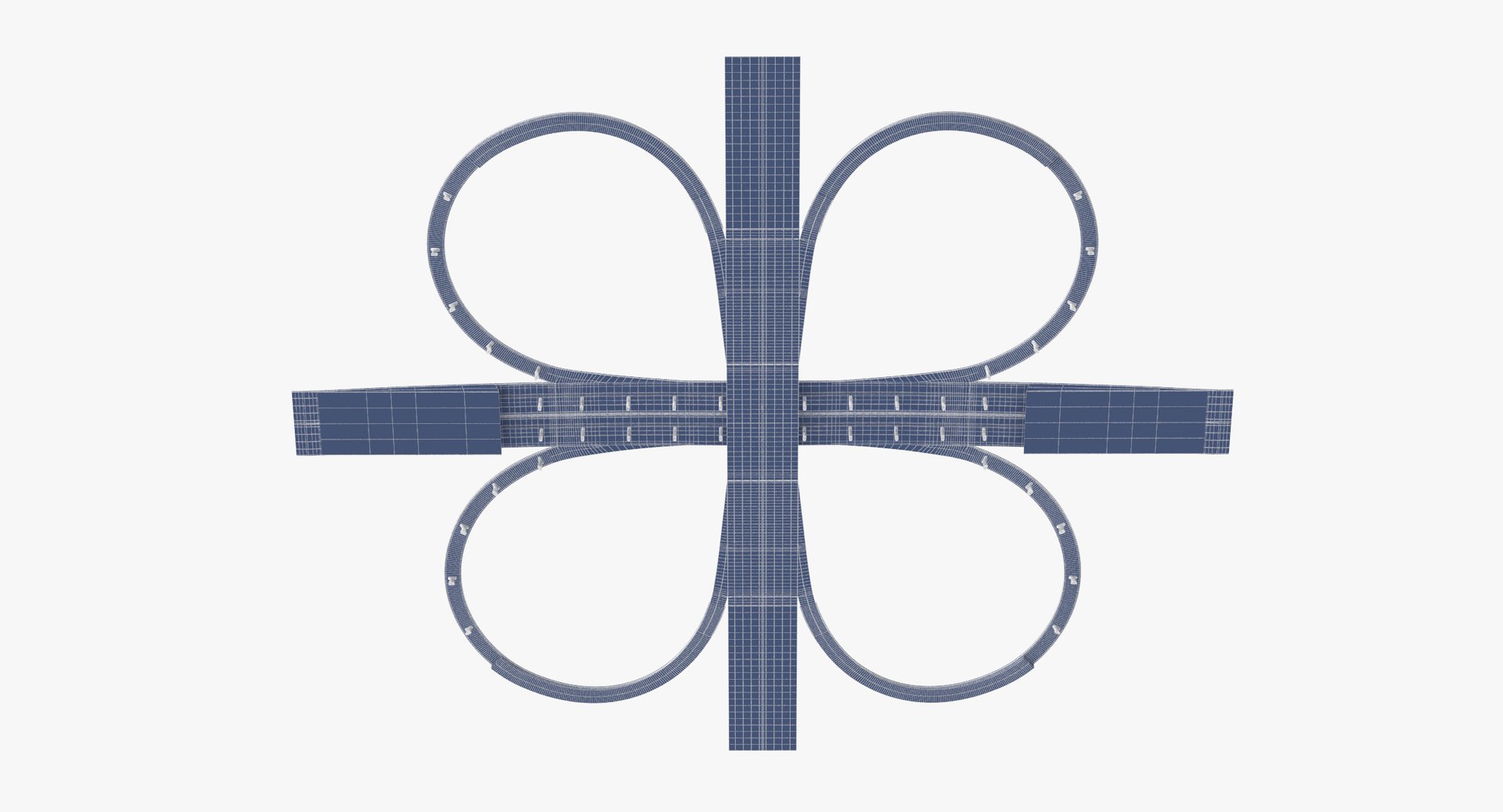 3D Model Cloverleaf Highways - TurboSquid 1358350