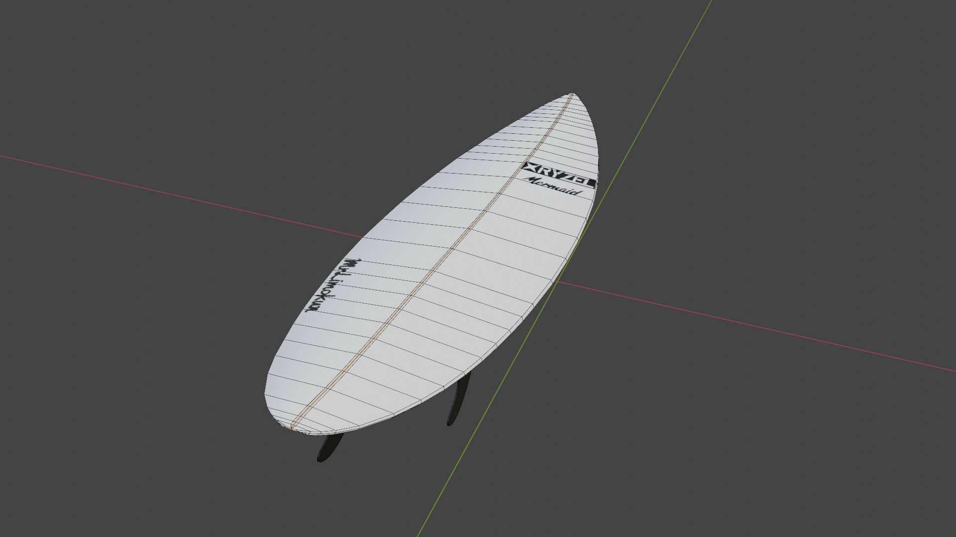 Surf Board - Ryzel Mermaid 3D Model - TurboSquid 2257947