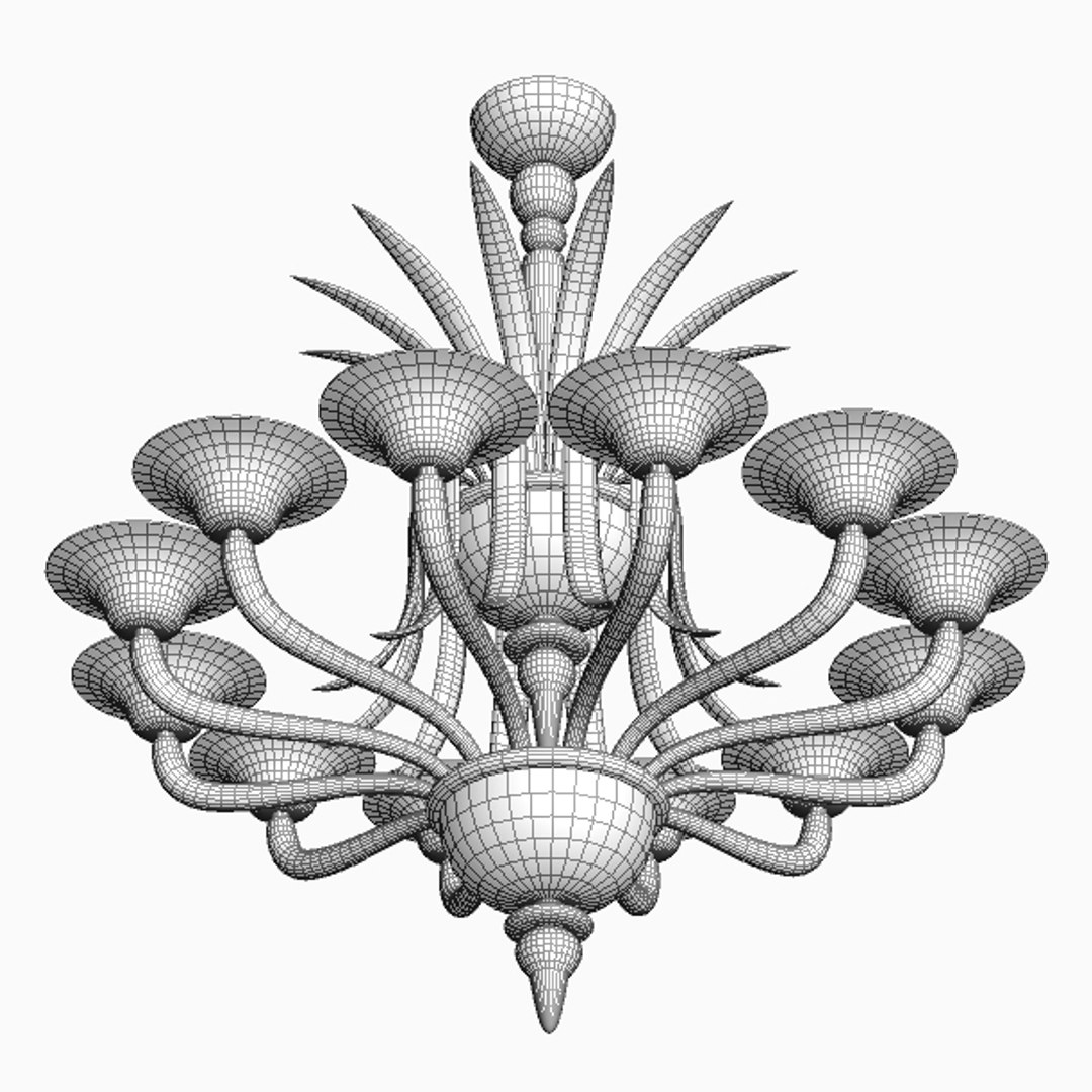 3d classical chandelier light model