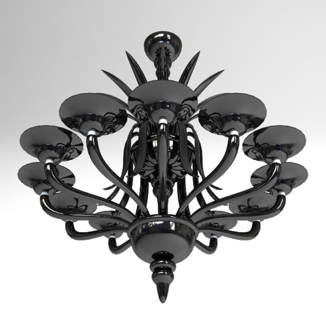 3d classical chandelier light model