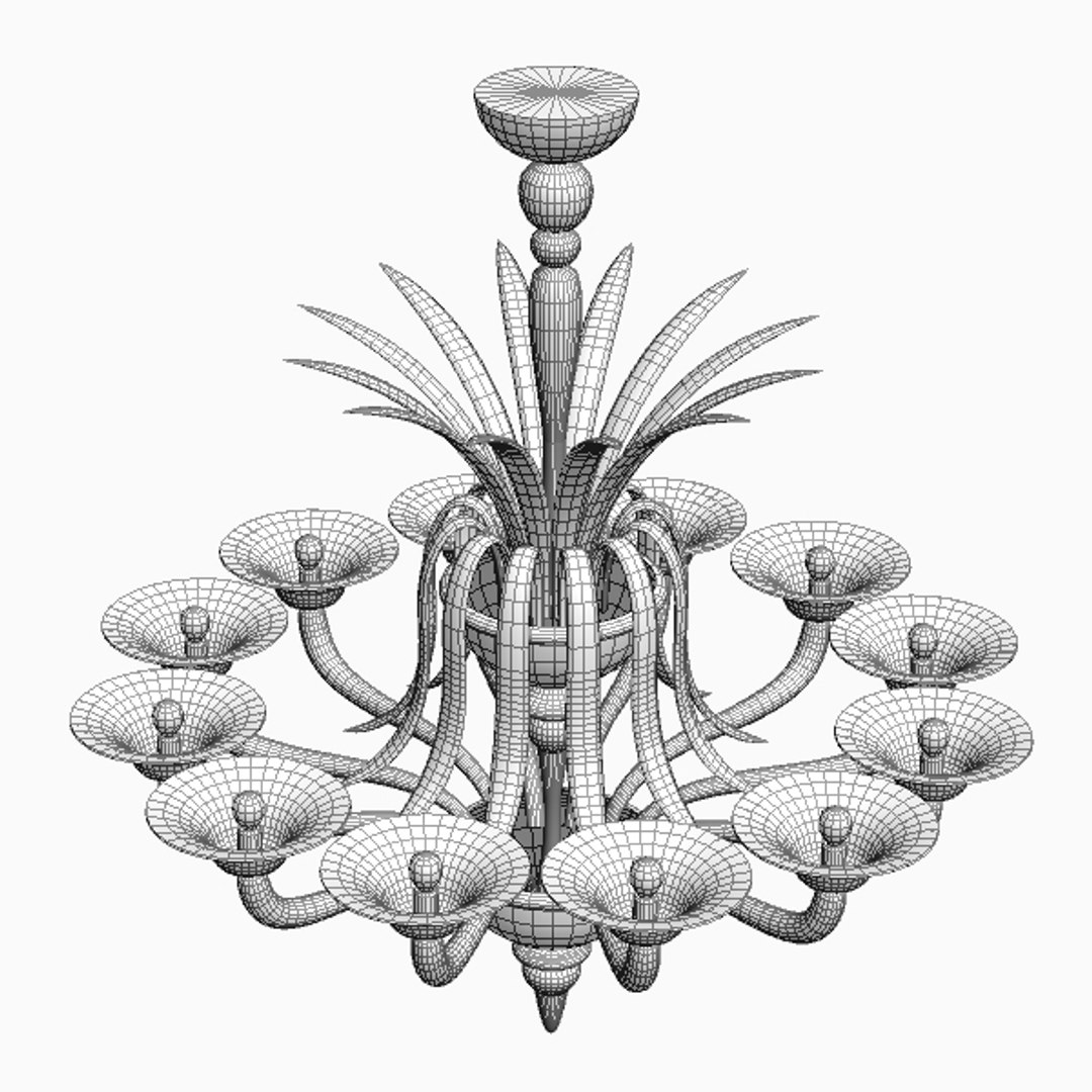 3d classical chandelier light model