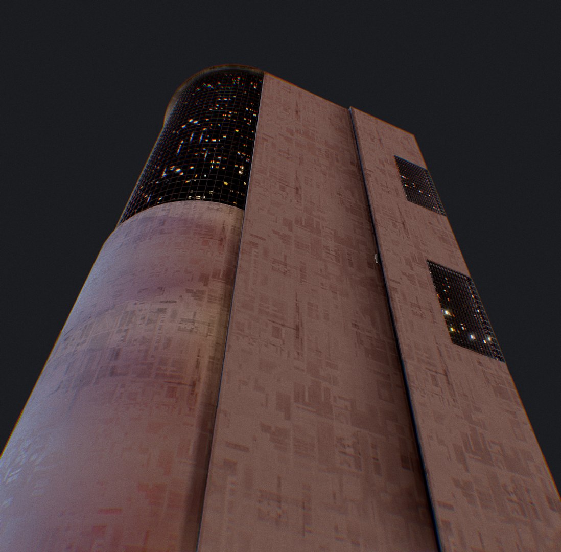 Low Poly - Futuristic Sci-fi Skyscraper Building 3D model - TurboSquid ...