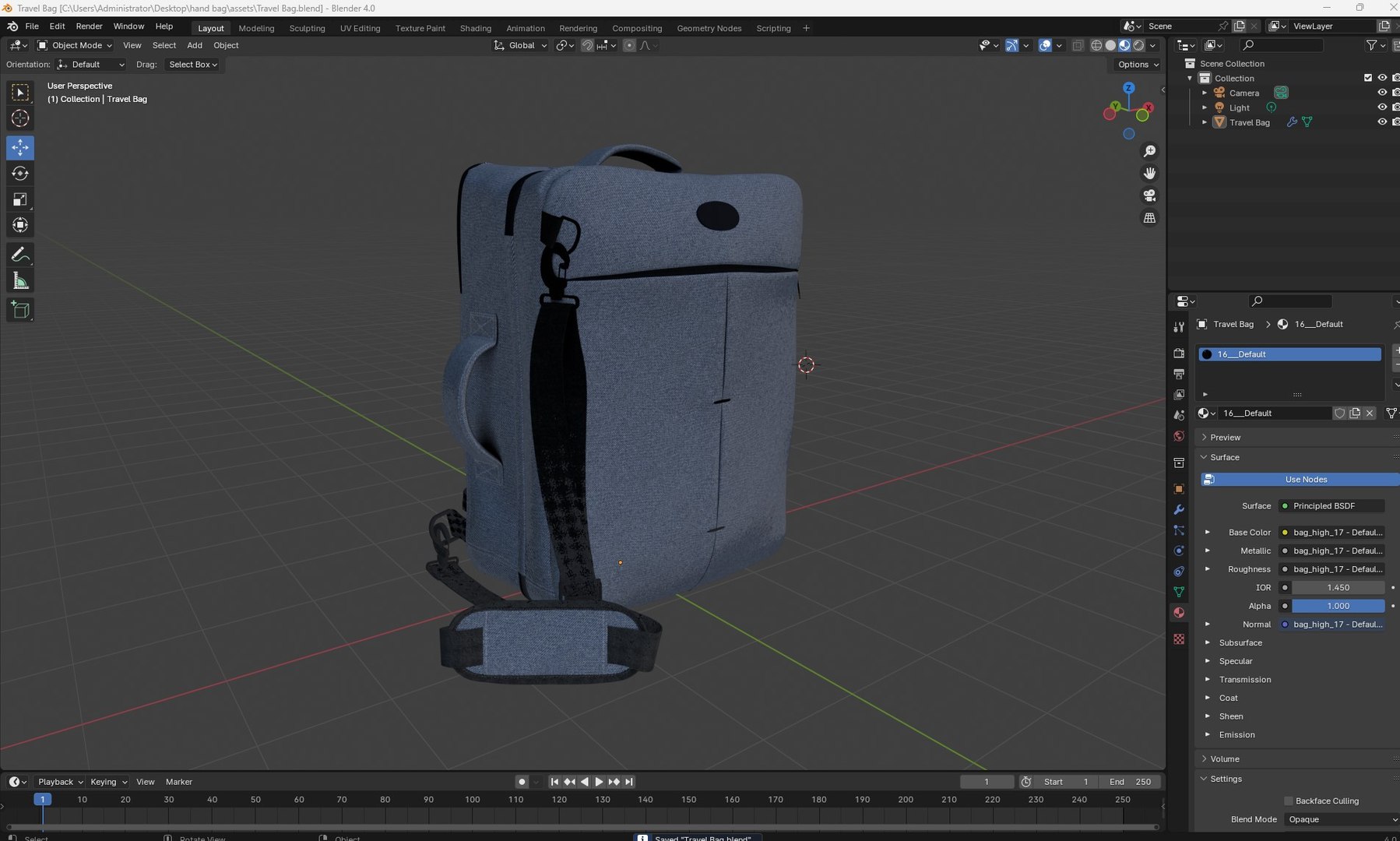 Travel Bag 3D Model - TurboSquid 2172351