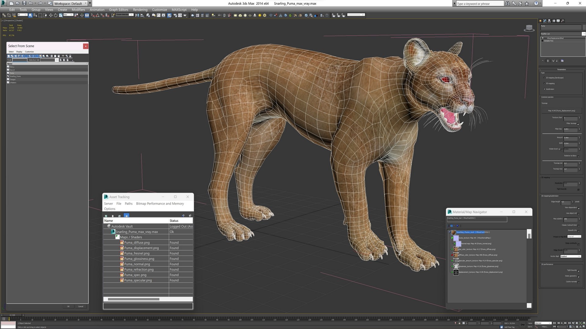 Snarling Puma Model - TurboSquid 2230666