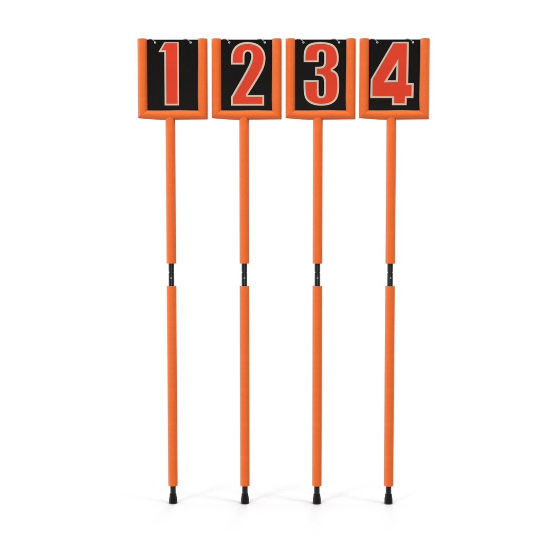 American Football Markers Set 3d Model