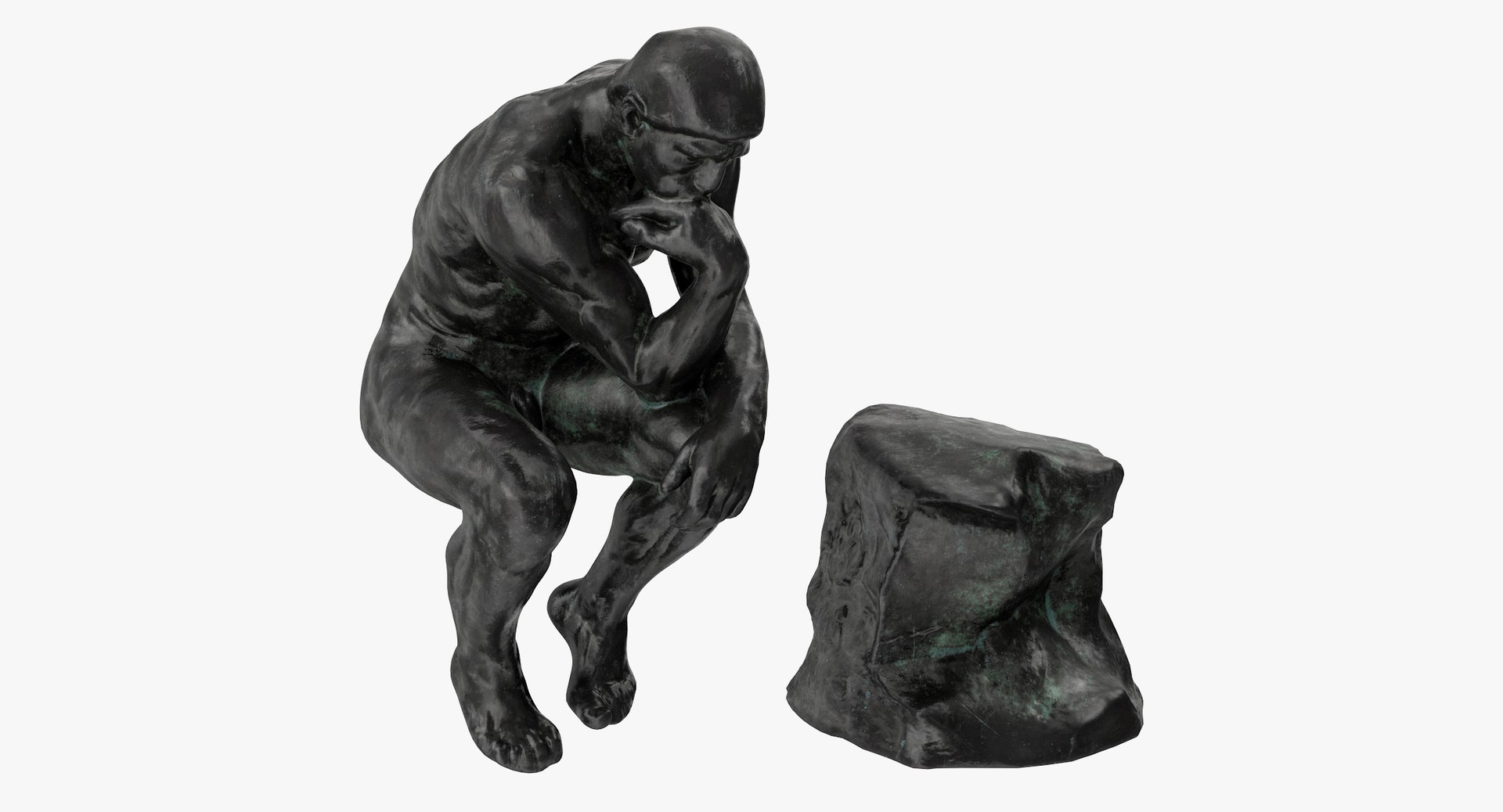 Thinker statue 3D model - TurboSquid 1210464