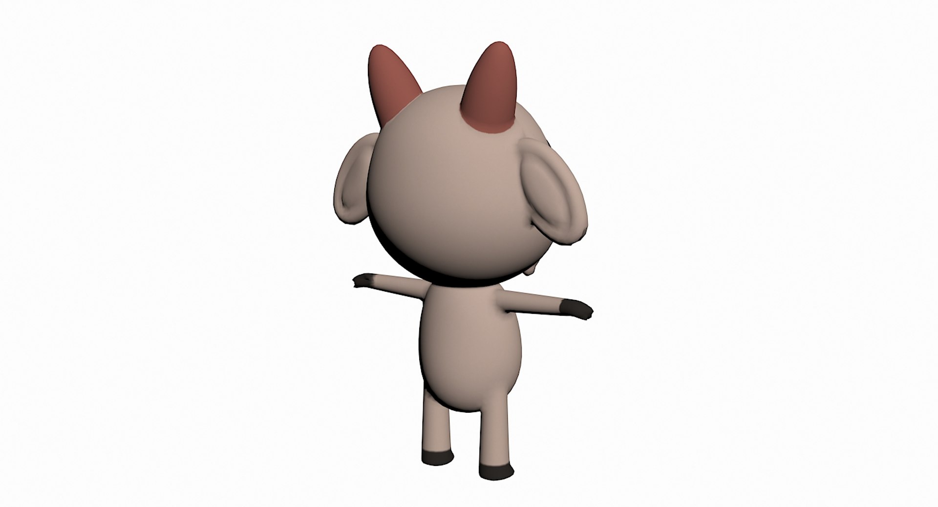 3D cartoon toon goat model - TurboSquid 1399855