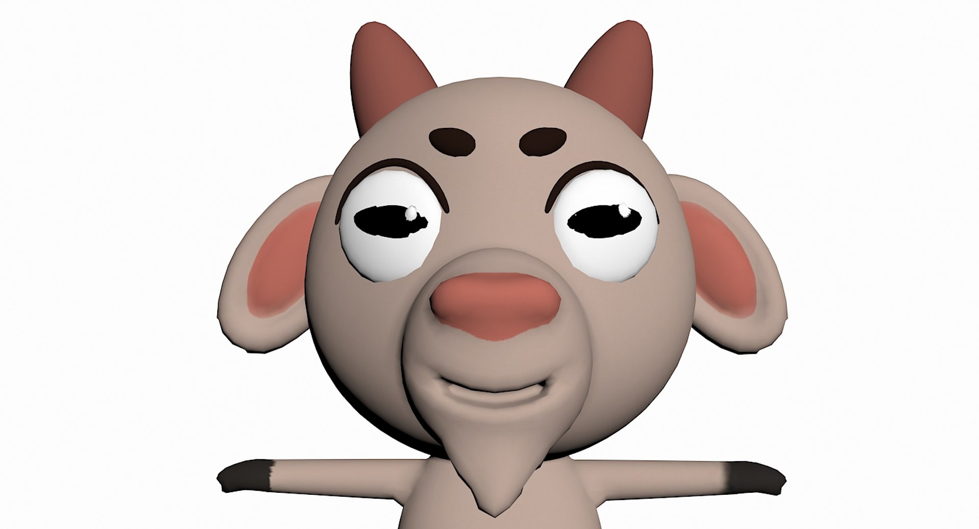 3D cartoon toon goat model - TurboSquid 1399855